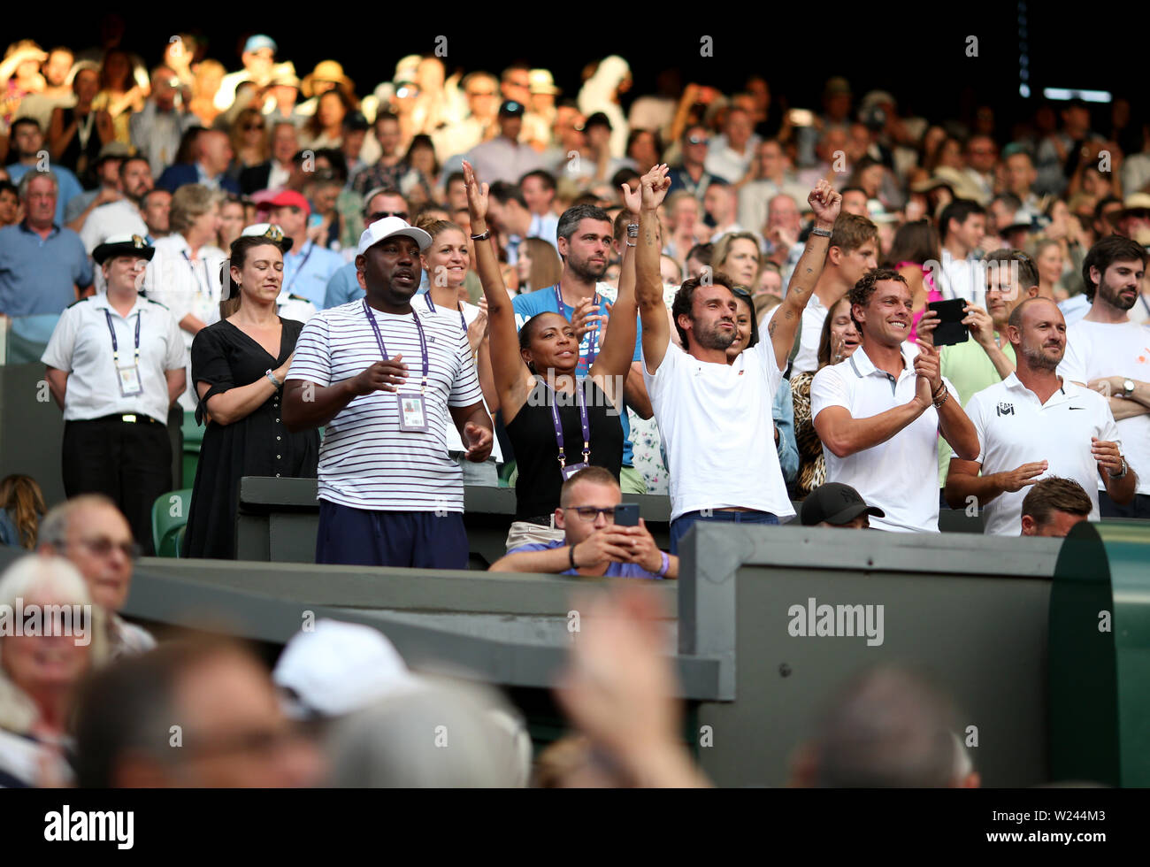 Corey and Candi Gauff celebrate their daughters victory on day five of ...