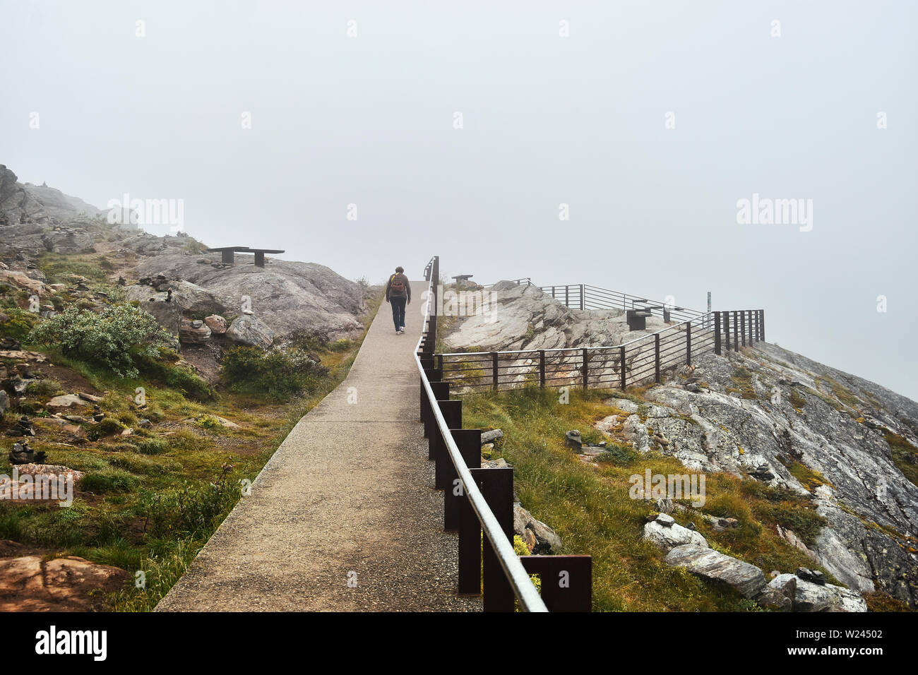 Bridge and platform on the Trollstigen mountain road, part of the ...