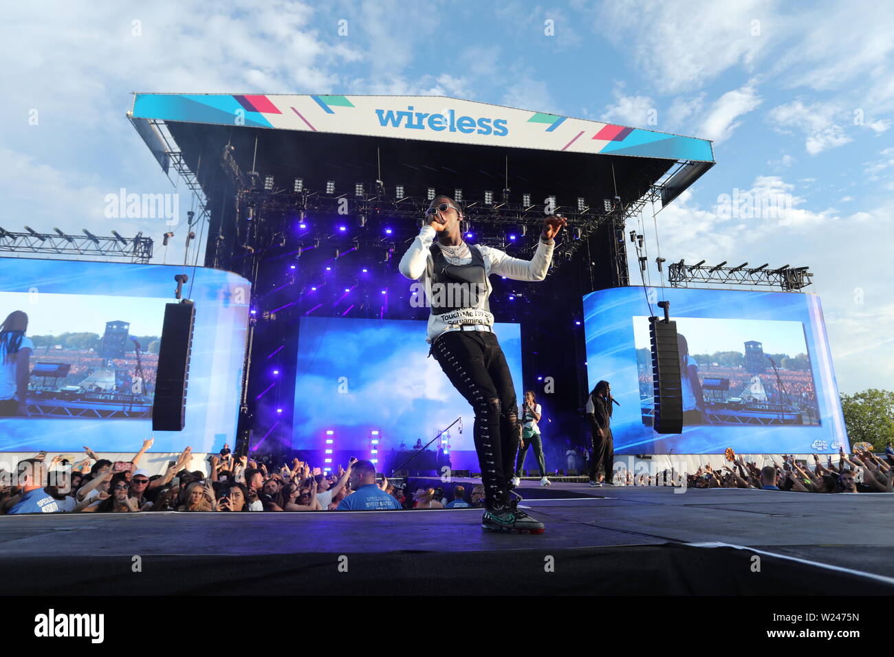 Offset from Migos performs on stage on Day 1 of Wireless Festival held ...