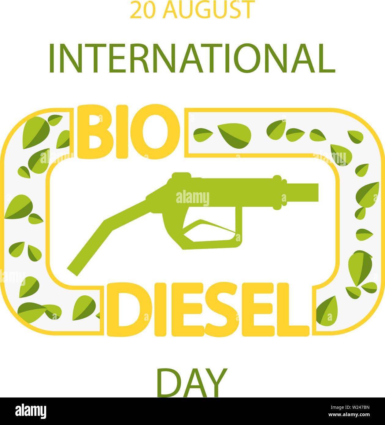 International Biodiesel Day. 10 August. Vector illustration of a fuel ...
