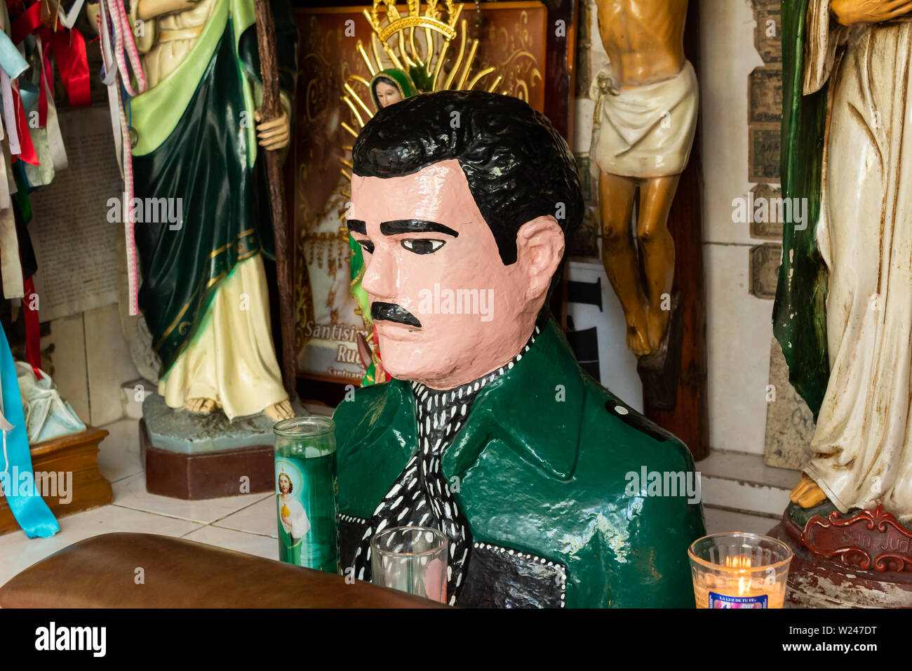 Culiacan, Sinaloa, Mexico - June 26 2016: Church of the so called saint ...