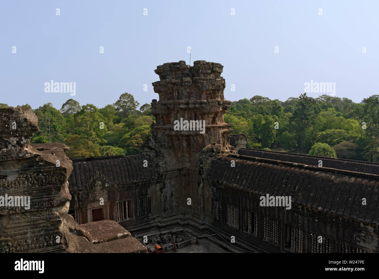Surrounding Wall of Angkor Wat Temple, Cambodia, Asia (UNESCO Stock ...