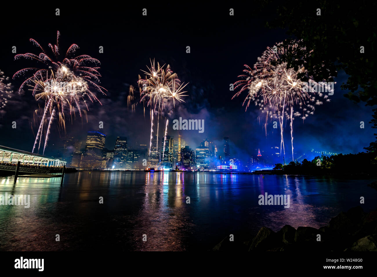 Independence day celebration in New York City with Macy's Fireworks in ...