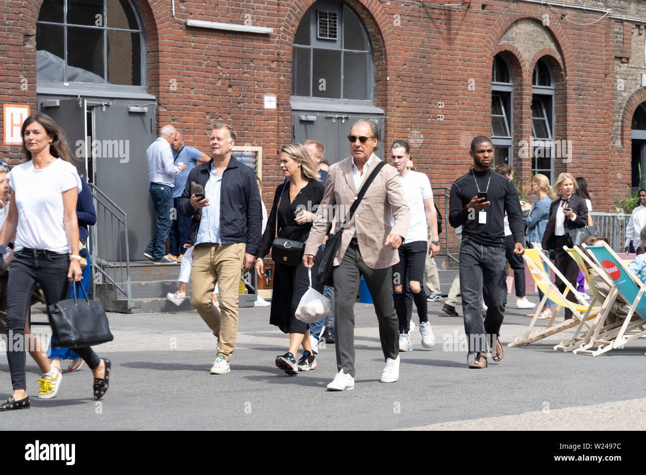 Street style during Berlin Fashion Week Stock Photo - Alamy