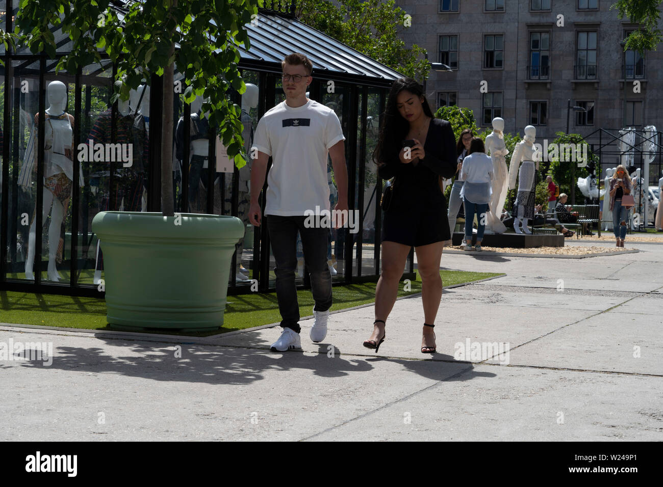 Street style during Berlin Fashion Week Stock Photo - Alamy