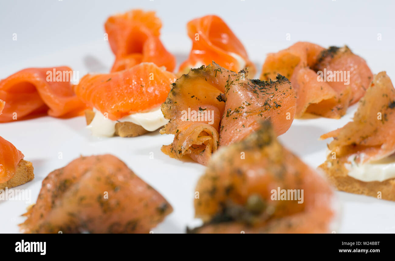 Sliced salmon fish fillet Stock Photo - Alamy