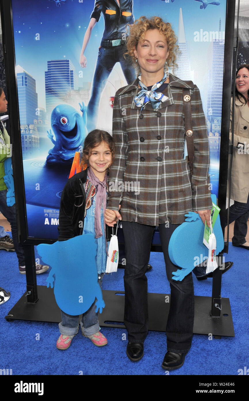 LOS ANGELES, CA. March 22, 2009: Alex Kingston & daughter at the Los ...