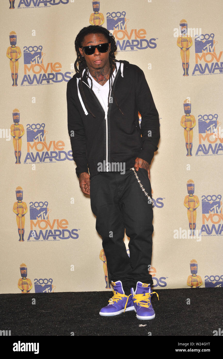 LOS ANGELES, CA. June 01, 2009: Lil Wayne at the 2009 MTV Movie Awards ...