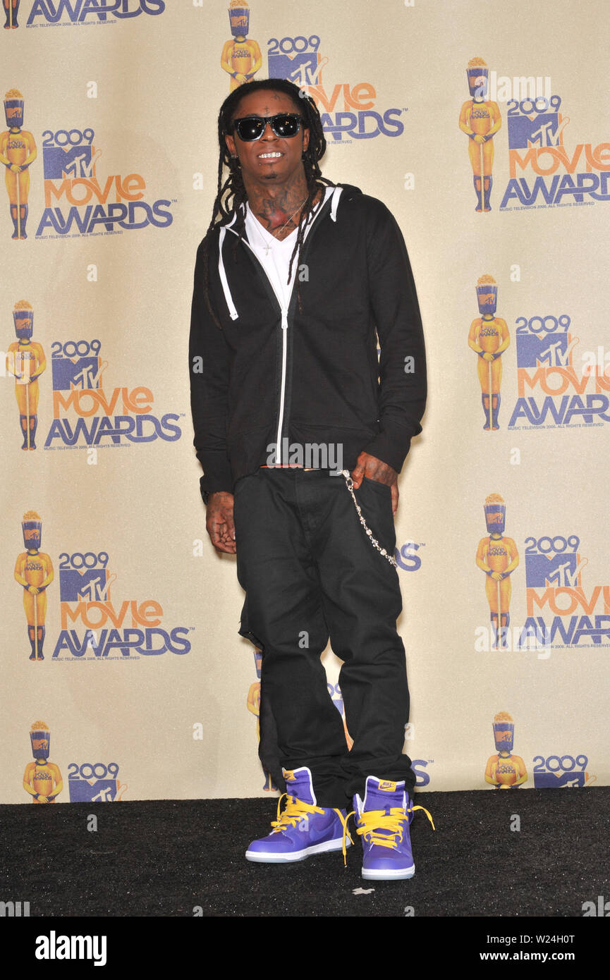 LOS ANGELES, CA. June 01, 2009: Lil Wayne at the 2009 MTV Movie Awards ...