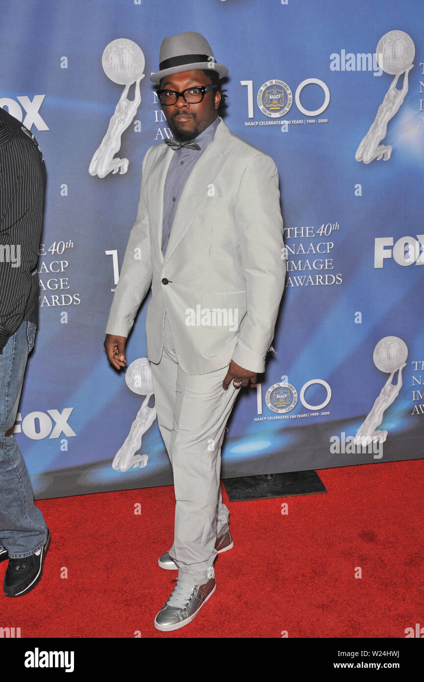 LOS ANGELES, CA. February 12, 2009: will.i.am at the 40th NAACP Image ...