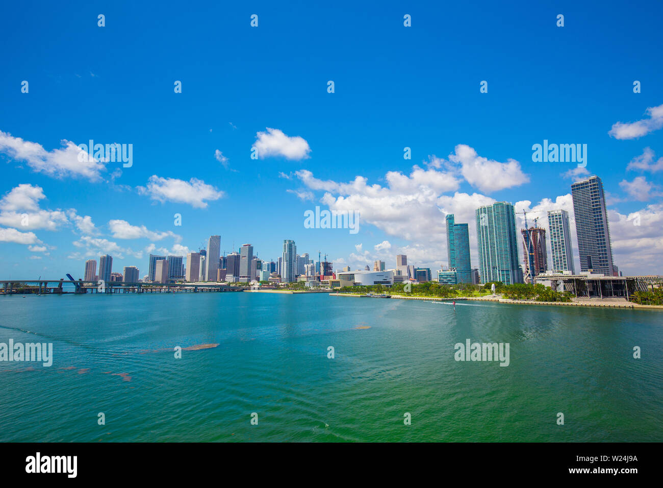 Aerial miami river downtown florida hi-res stock photography and images ...