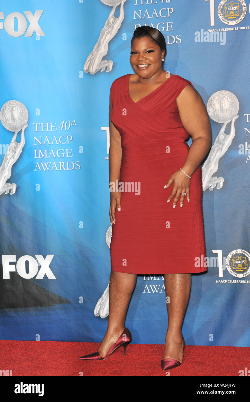 LOS ANGELES, CA. February 12, 2009: Mo'Nique at the 40th Annual NAACP ...