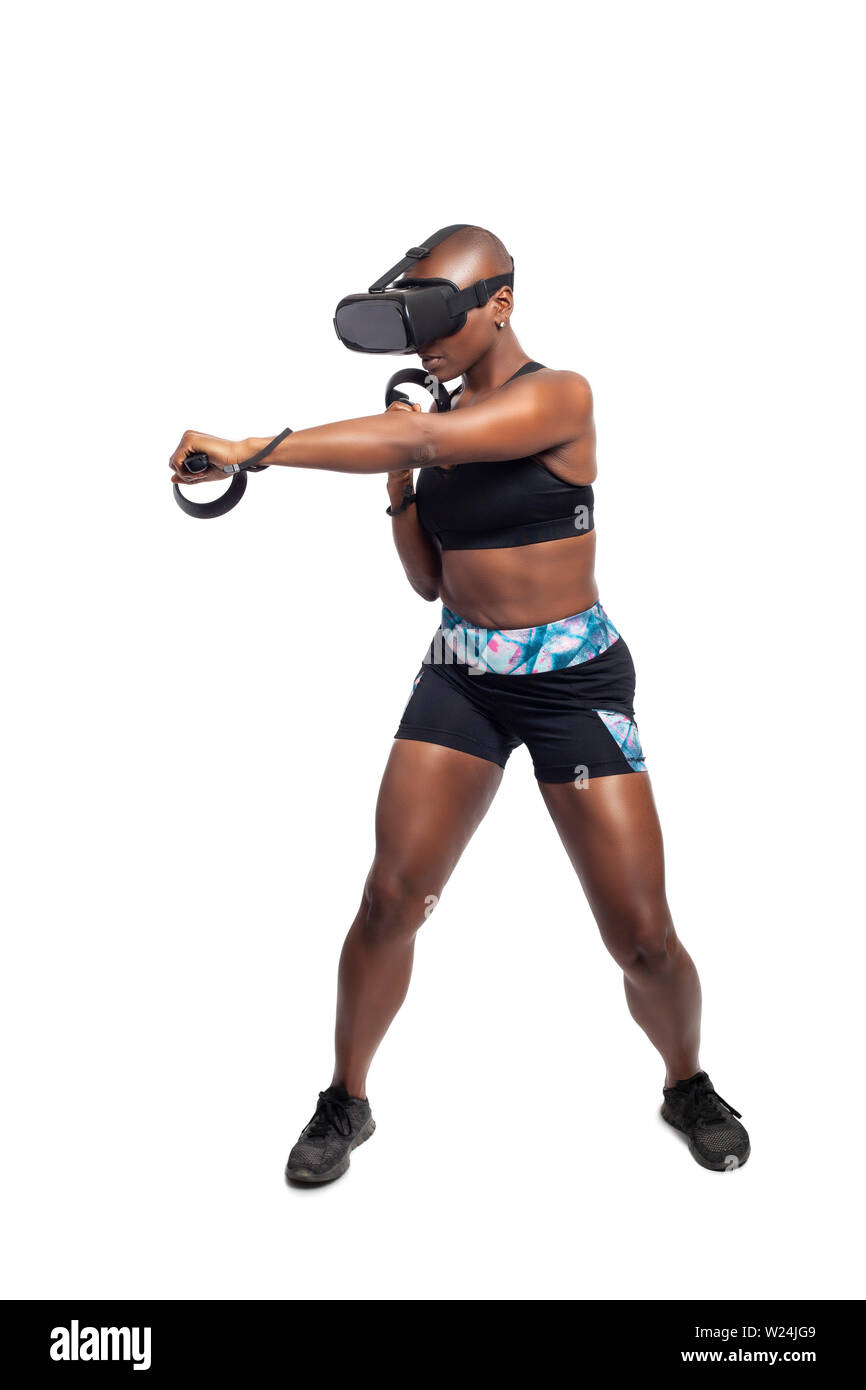 Gamer boxing wearing vr equipment hi-res stock photography and images ...