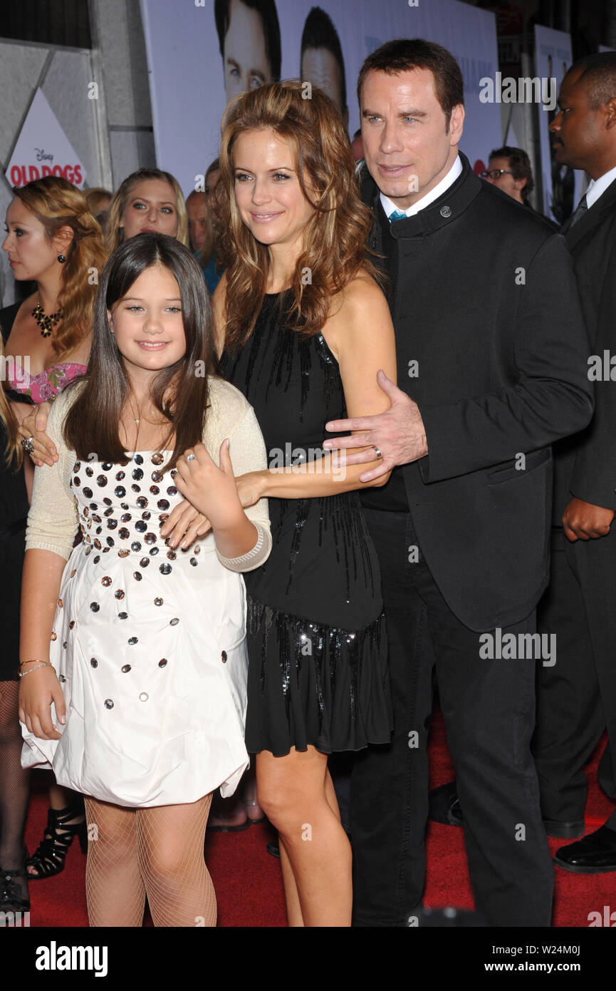 LOS ANGELES, CA. November 09, 2009: John Travolta & wife Kelly Preston ...