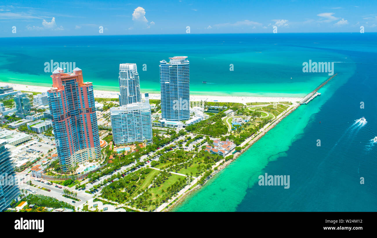 Aerial view city Miami Beach. South Beach. Florida. USA Stock Photo - Alamy