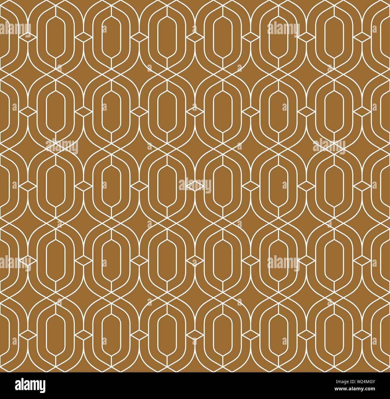 Seamless geometric pattern of intertwining white lines on a brawn ...