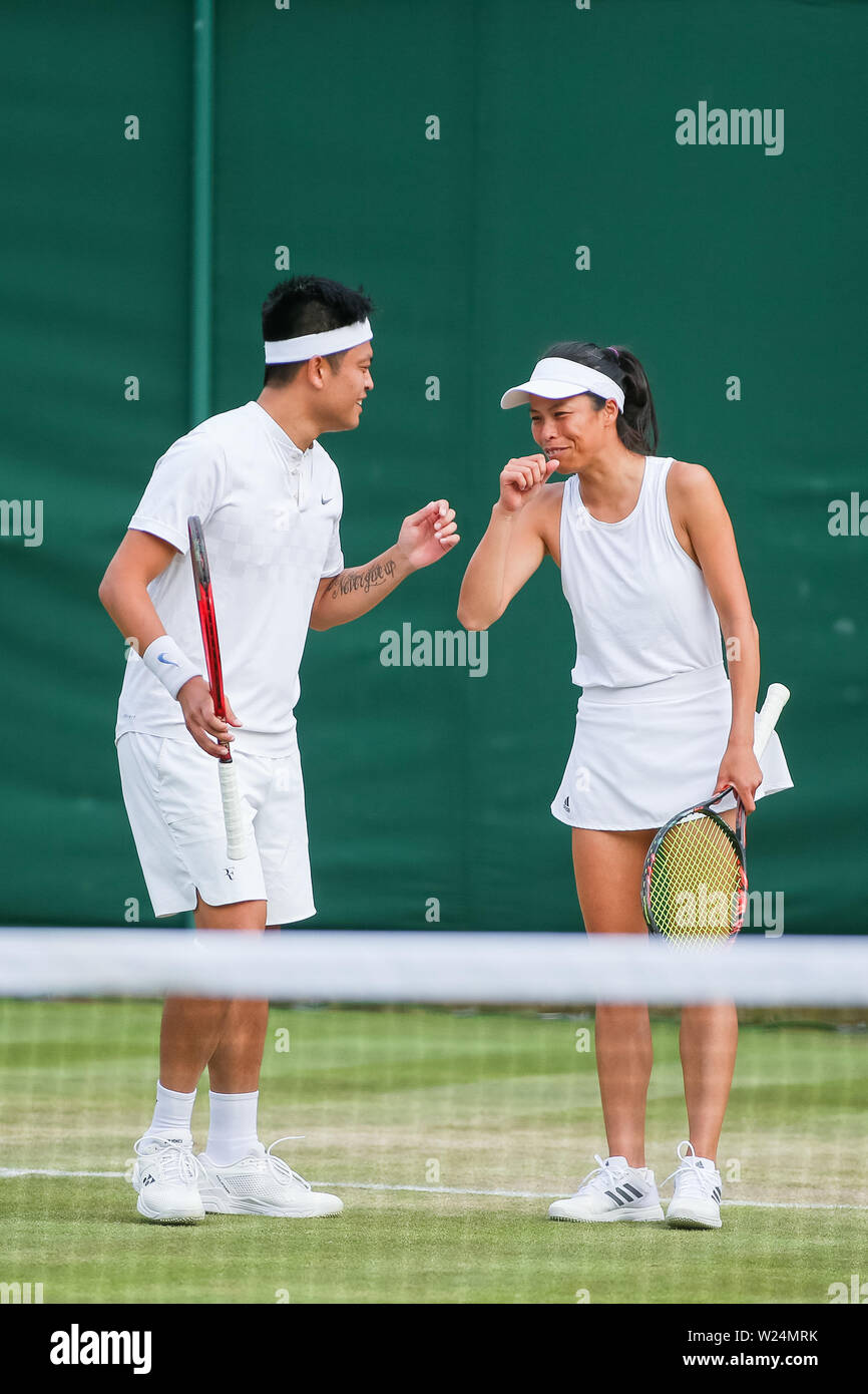 London, UK. 5th July, 2019. Cheng-Peng Hsieh and Su-Wei Hsieh of Taiwan ...