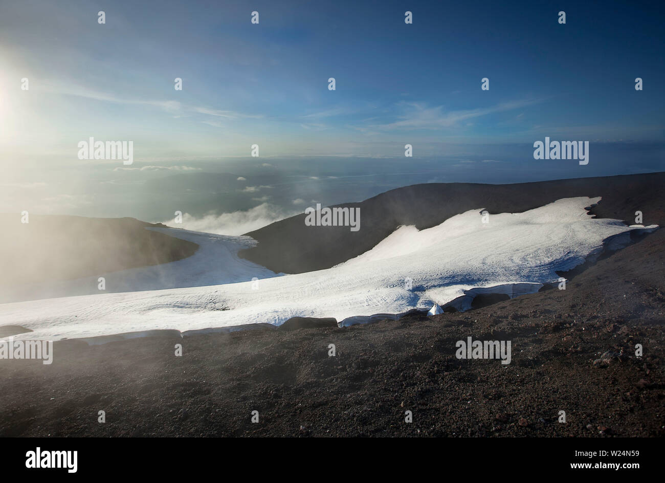 On the top of Hekla volcano, Iceland Stock Photo - Alamy