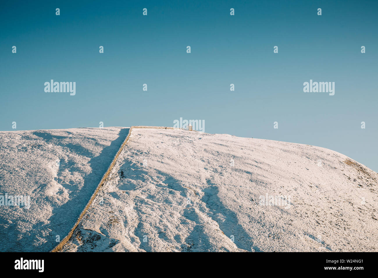 Winter hiking in Mourne Mountains, Slieve Commedagh peak, Northern ...