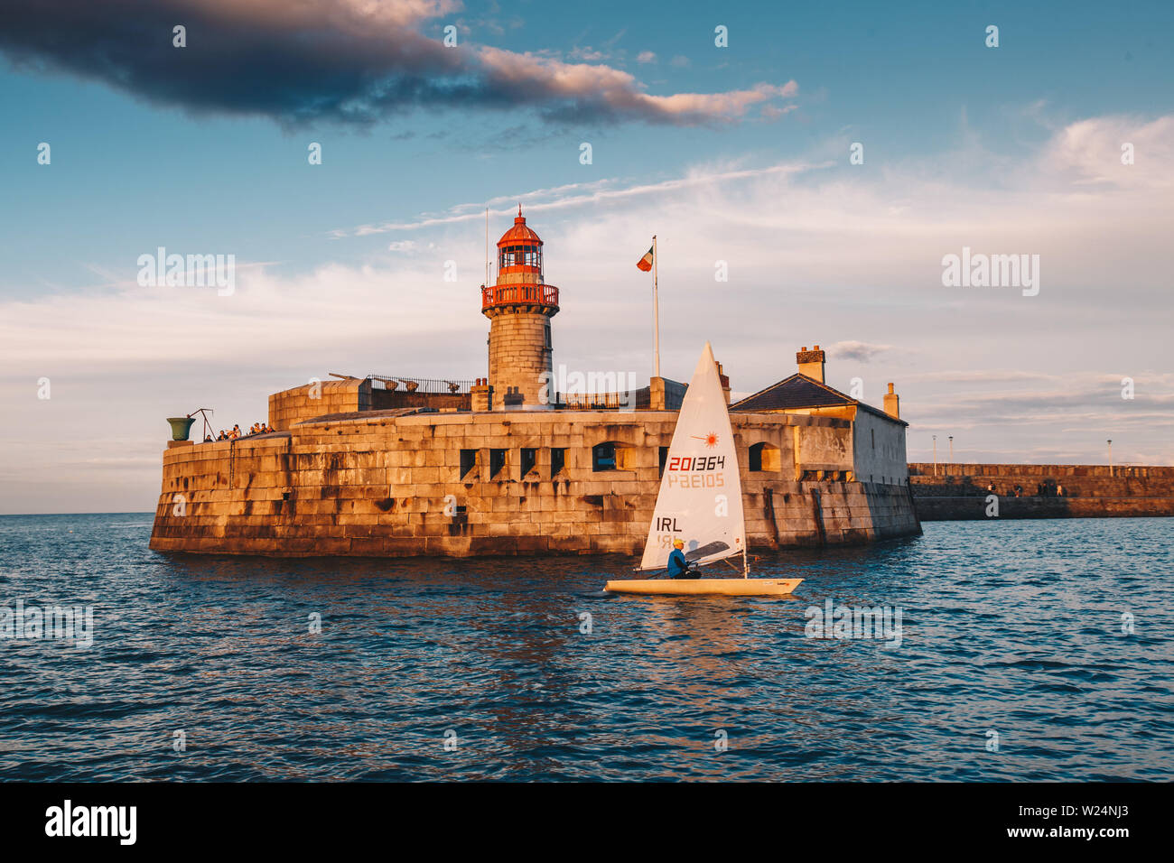 Spectacular sunset at sea over Dublin Bay Stock Photo - Alamy