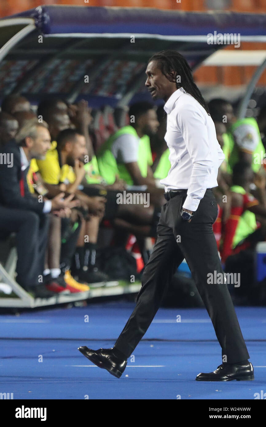 Cairo, Egypt. 05th July, 2019. Senegal's national team coach Aliou ...