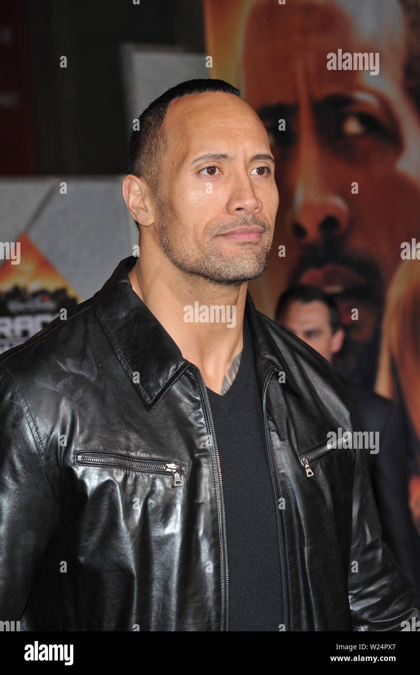 LOS ANGELES, CA. March 11, 2009: Dwayne Johnson, aka The Rock, at the ...
