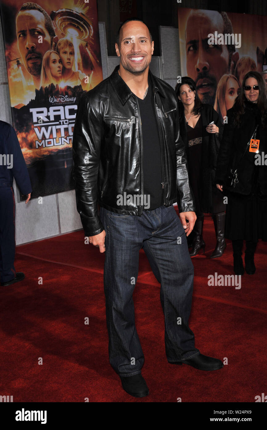 LOS ANGELES, CA. March 11, 2009: Dwayne Johnson, aka The Rock, at the ...