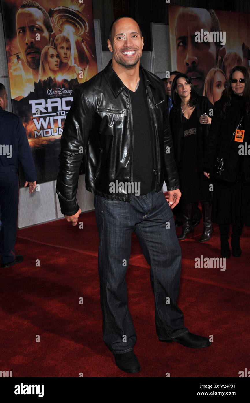 LOS ANGELES, CA. March 11, 2009: Dwayne Johnson, aka The Rock, at the ...