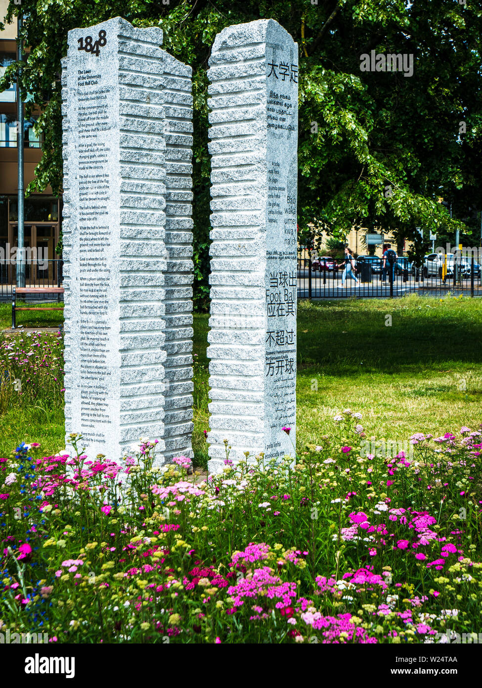 Football Rules Monument Parkers Piece Cambridge - sculpture celebrating ...