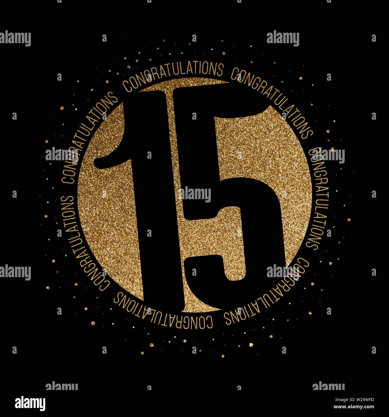 Golden number 15 hi-res stock photography and images - Alamy