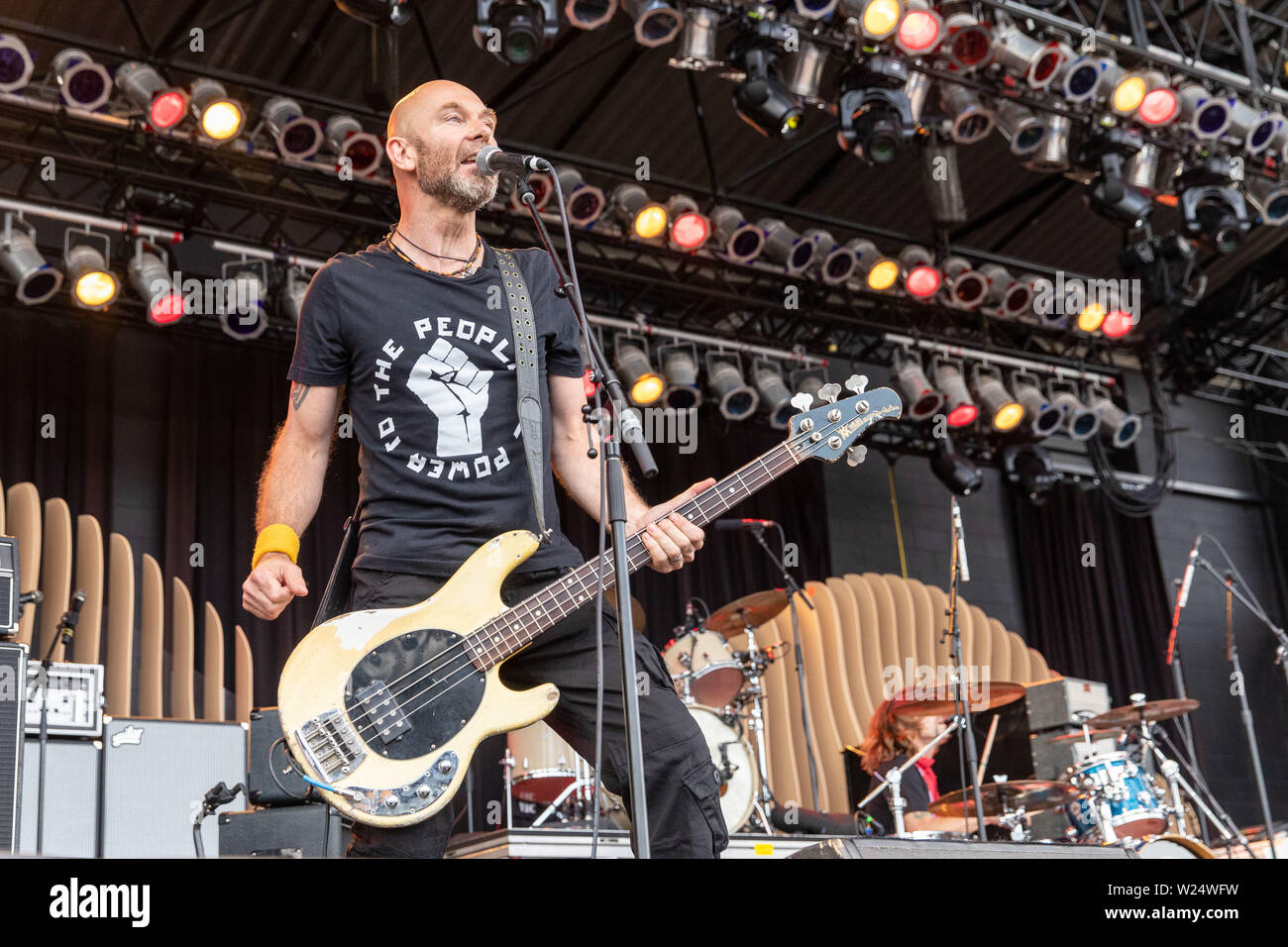 July 5, 2019 - Milwaukee, Wisconsin, U.S - AL DOUGHTY of Jesus Jones ...