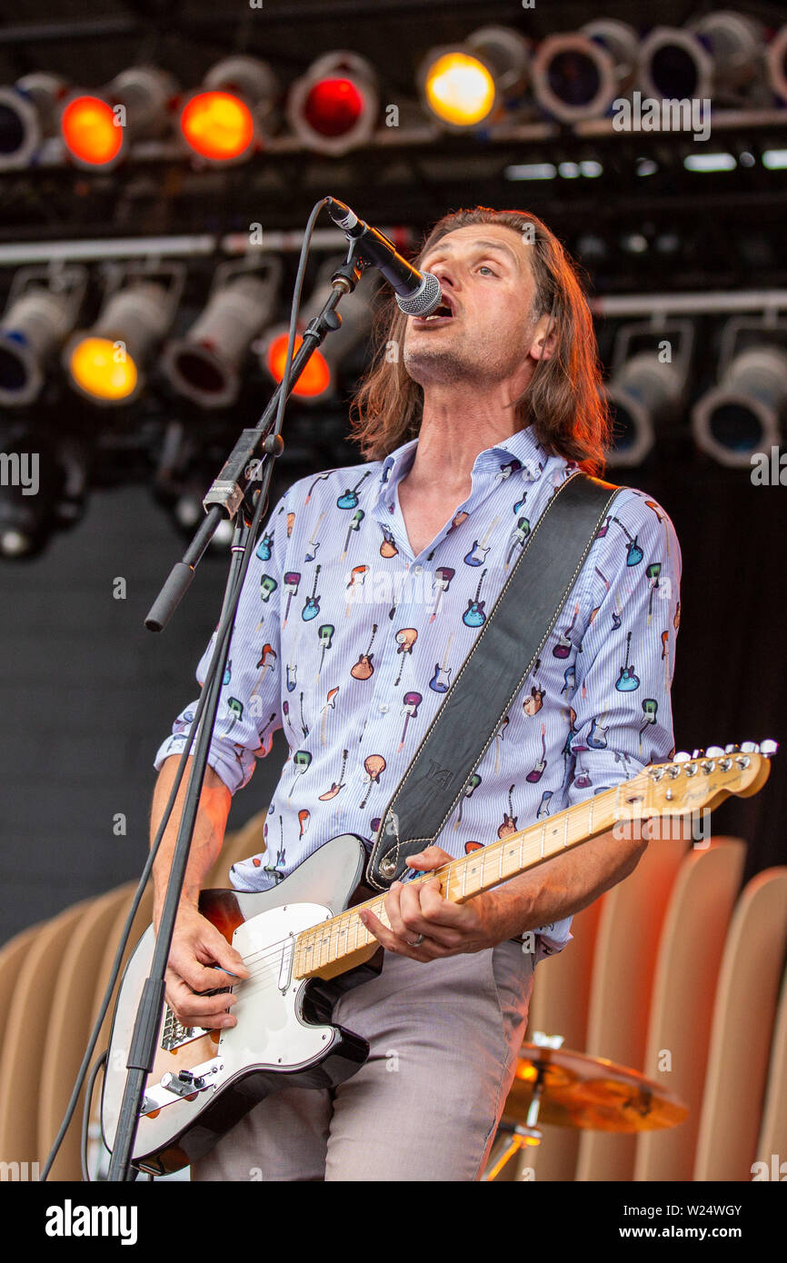 July 5, 2019 - Milwaukee, Wisconsin, U.S - MIKE EDWARDS of Jesus Jones ...