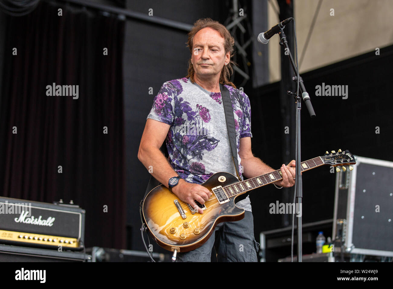July 5, 2019 - Milwaukee, Wisconsin, U.S - JERRY DE BORG of Jesus Jones ...