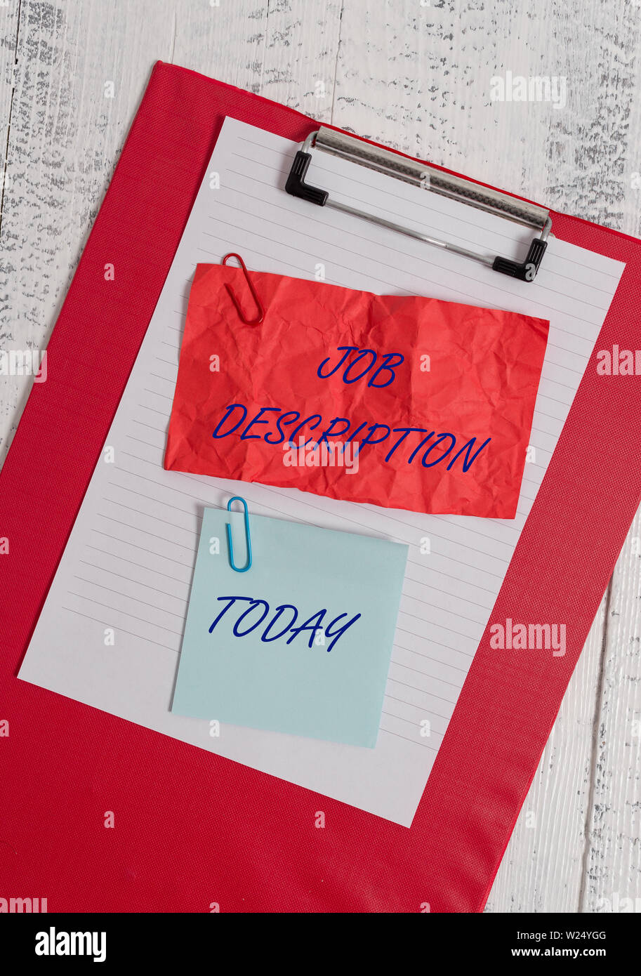 Conceptual hand writing showing Job Description. Concept meaning a ...