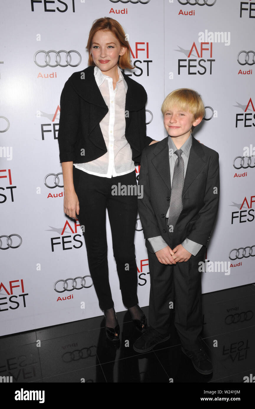 LOS ANGELES, CA. November 01, 2009: Haley Bennett & Nathan Gamble at ...