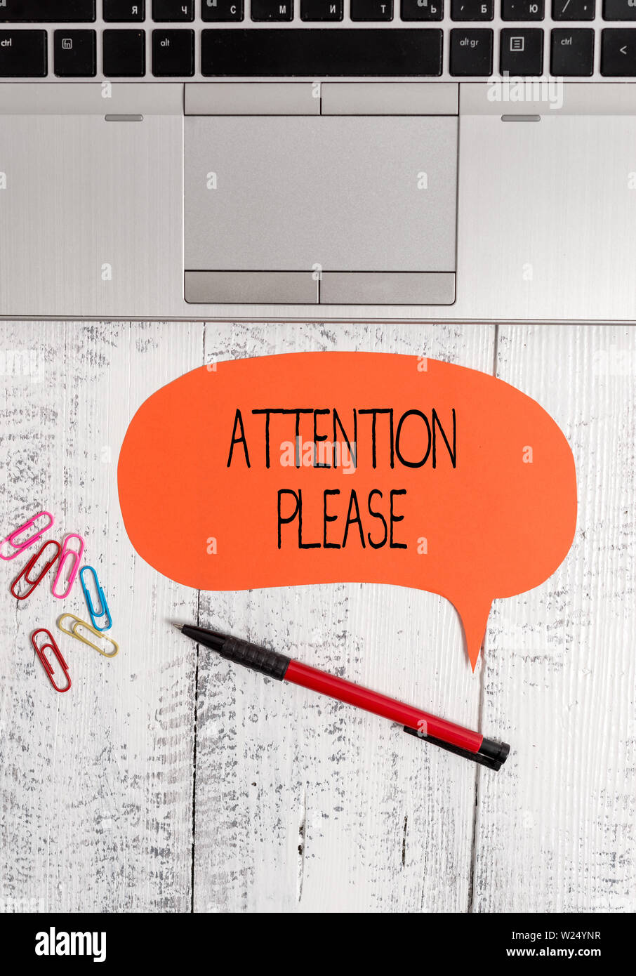 Text sign showing Attention Please. Business photo text Asking showing ...