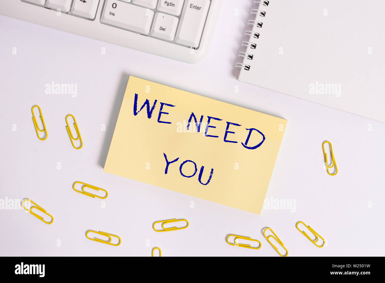 Conceptual hand writing showing We Need You. Concept meaning to fulfill ...