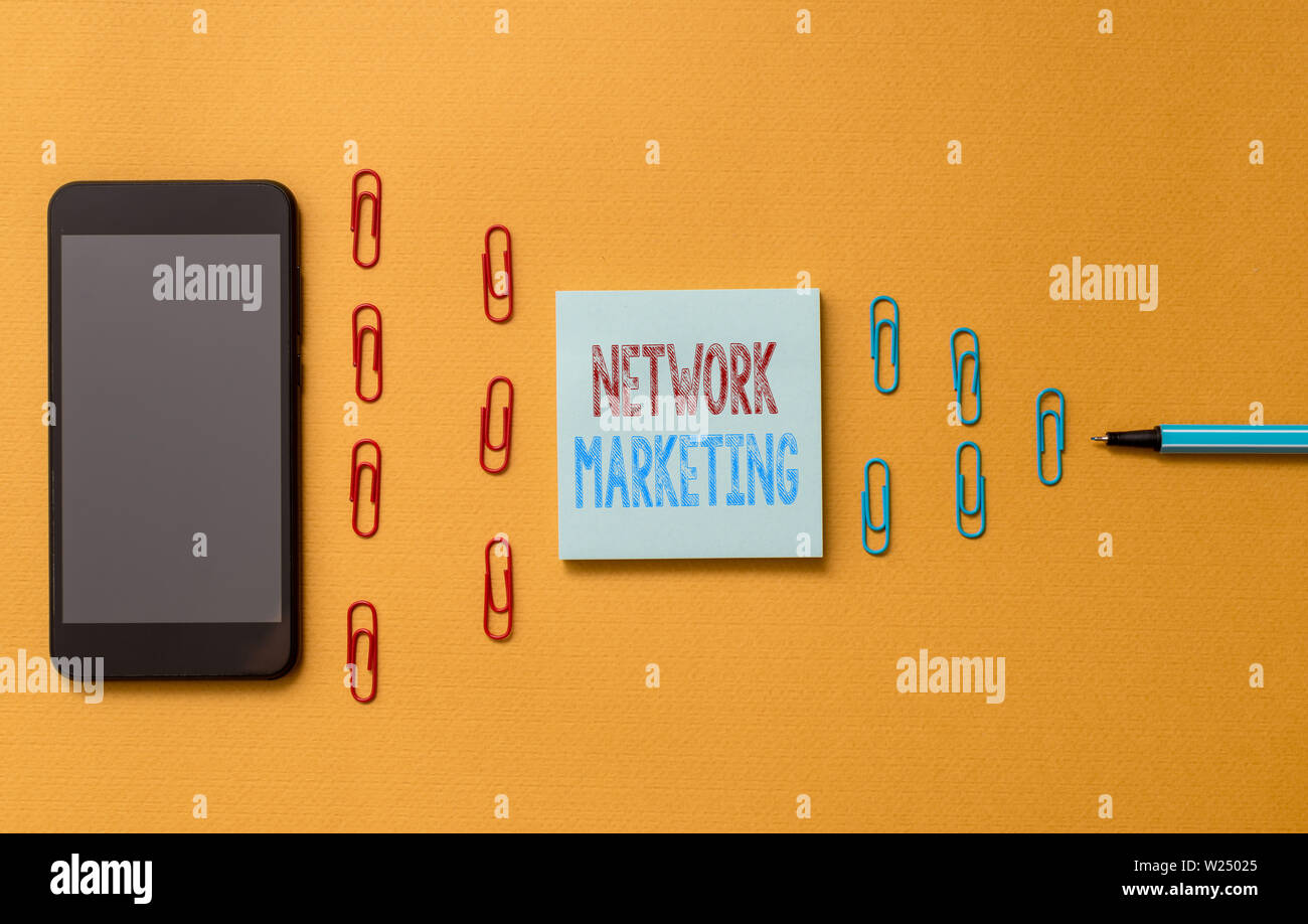 Text sign showing Network Marketing. Business photo text Pyramid ...
