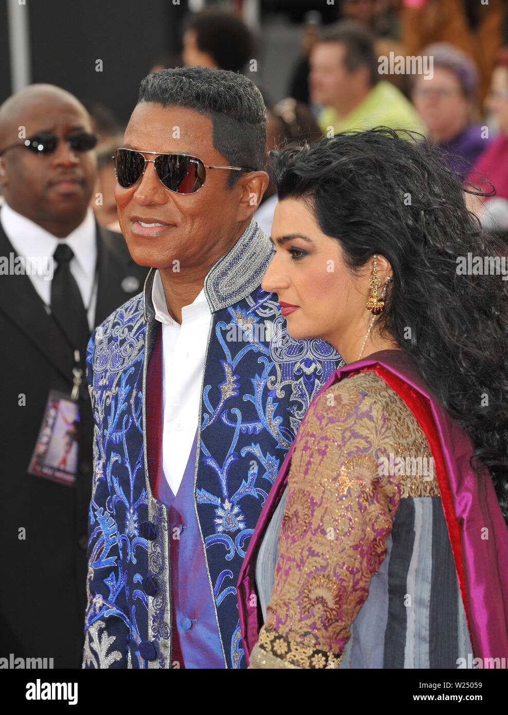 LOS ANGELES, CA. October 27, 2009: Jermaine Jackson & wife Halima ...