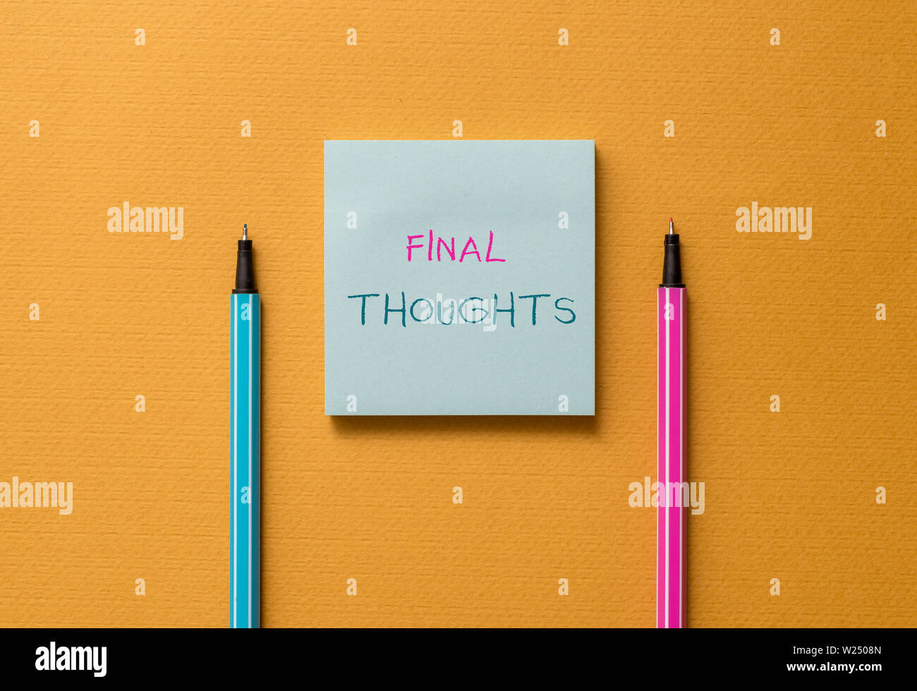Text sign showing Final Thoughts. Business photo showcasing the ...