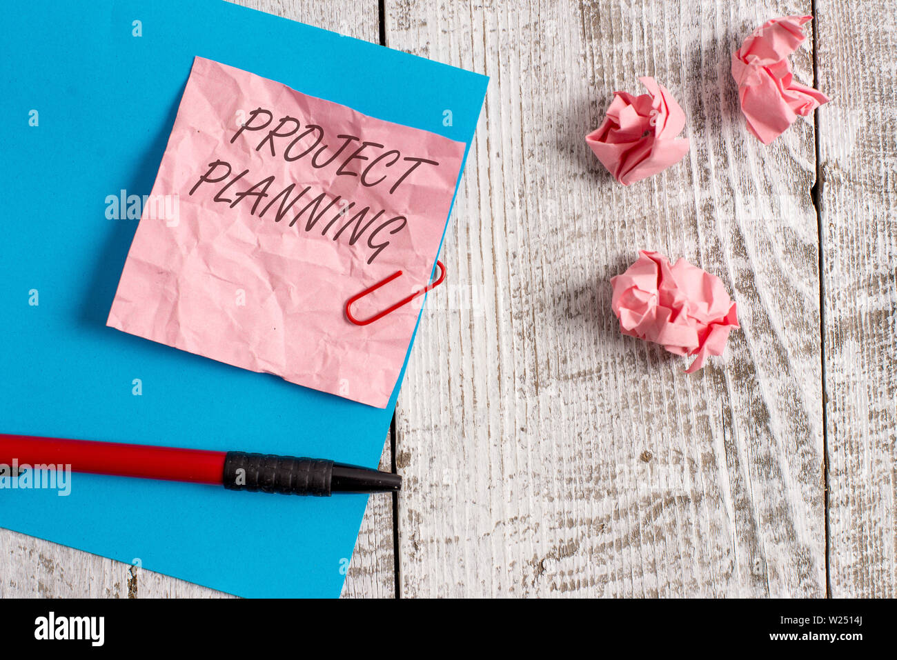 Handwriting text writing Project Planning. Conceptual photo schedules ...