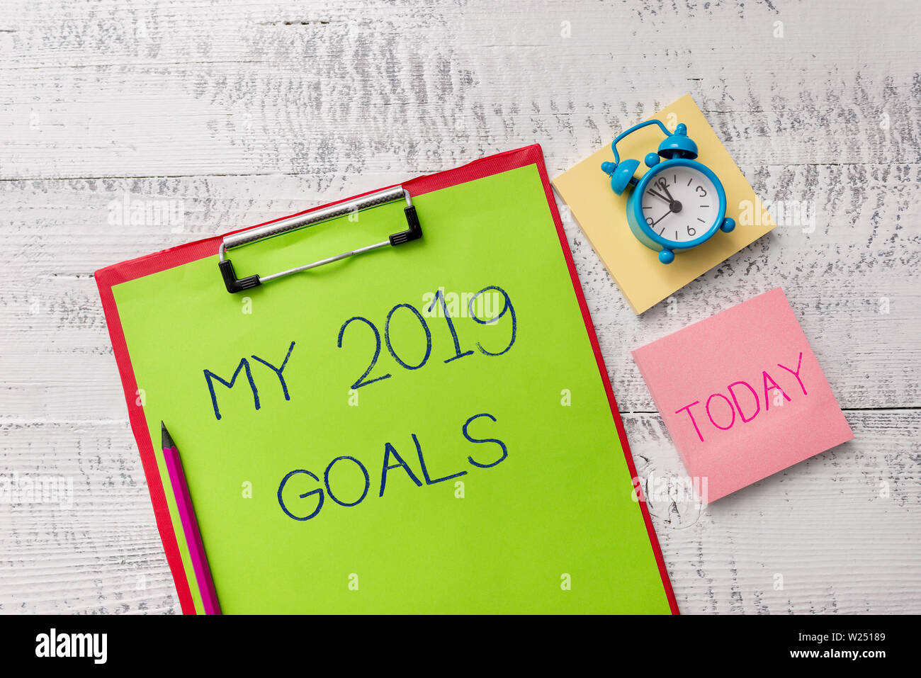 Handwriting text My 2019 Goals. Conceptual photo setting up ...