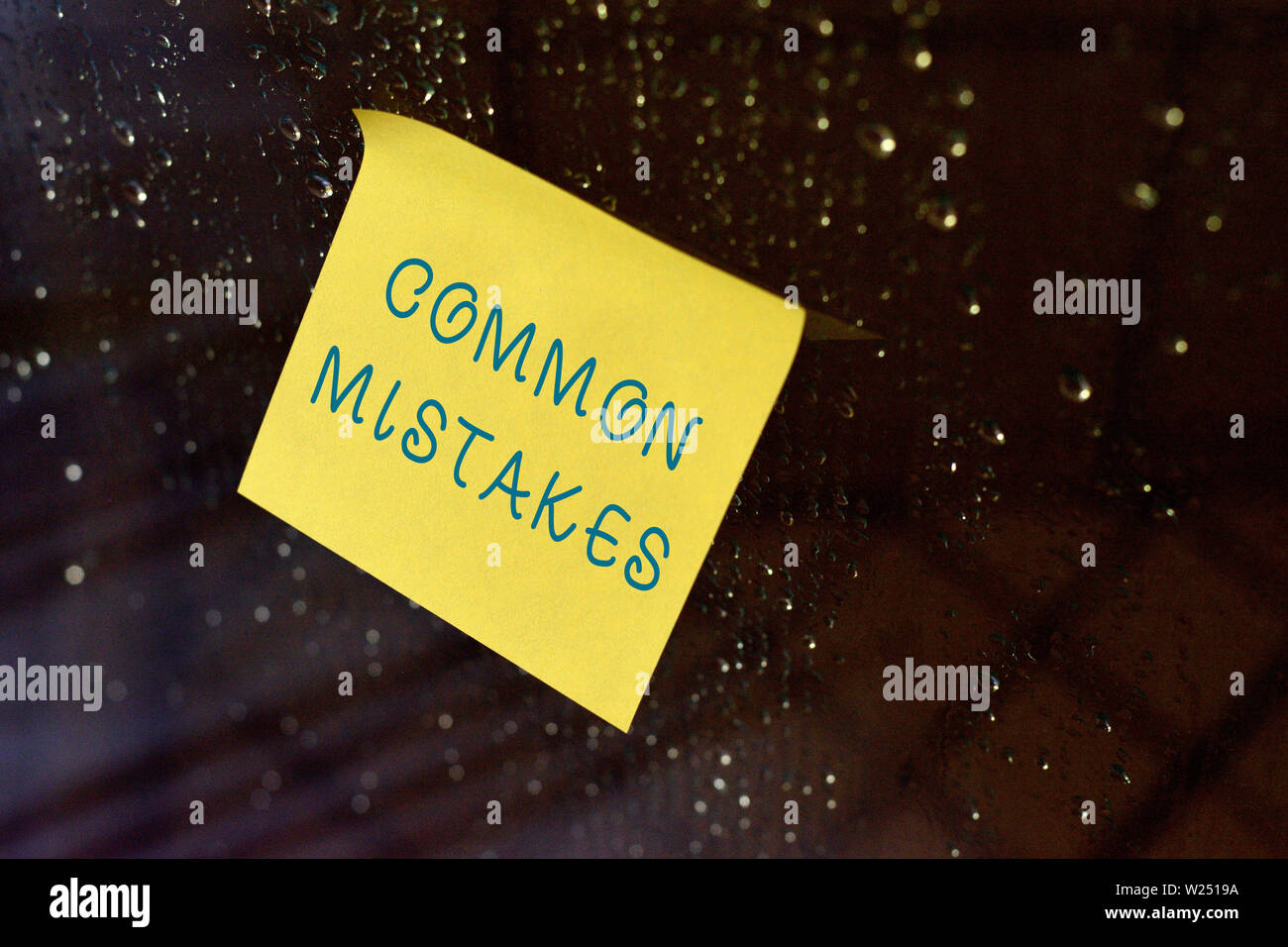 Conceptual Hand Writing Showing Common Mistakes Concept Meaning Actions That Are Often Used