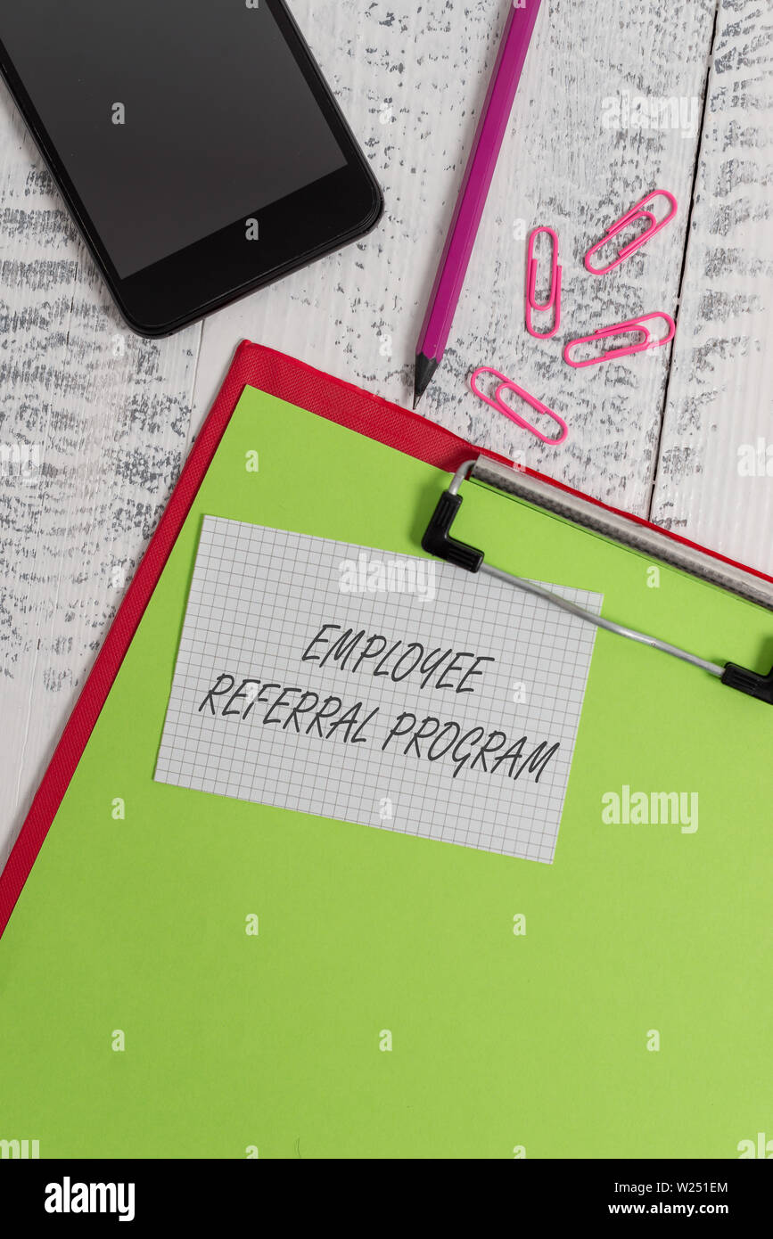 Handwriting text writing Employee Referral Program. Conceptual photo ...