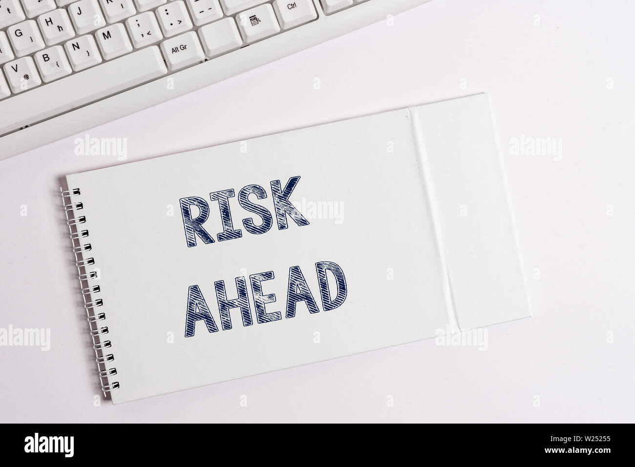 Text sign showing Risk Ahead. Business photo showcasing A probability ...