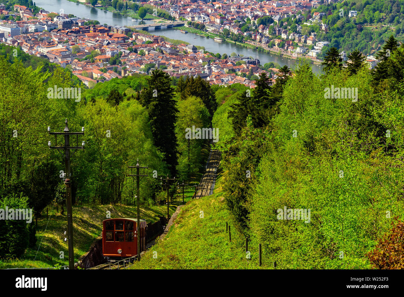 Heidelberg Funicular Railway landscape view Stock Photo - Alamy