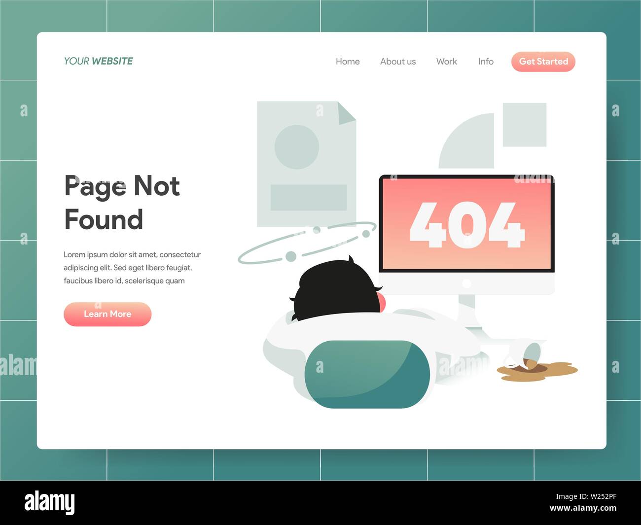 Website Template Concept Work Hi res Stock Photography And Images Alamy