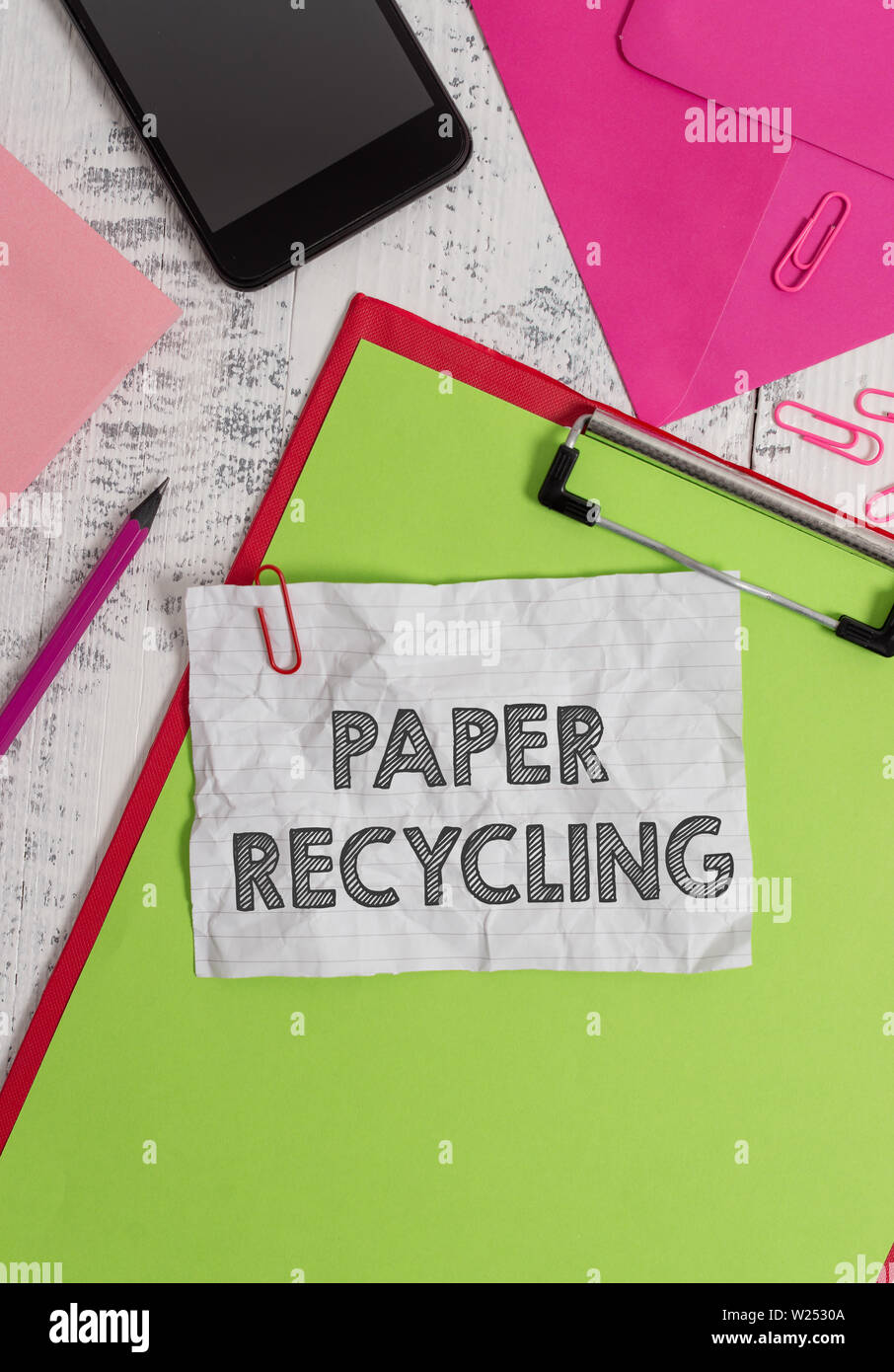 Conceptual hand writing showing Paper Recycling. Concept meaning Using ...