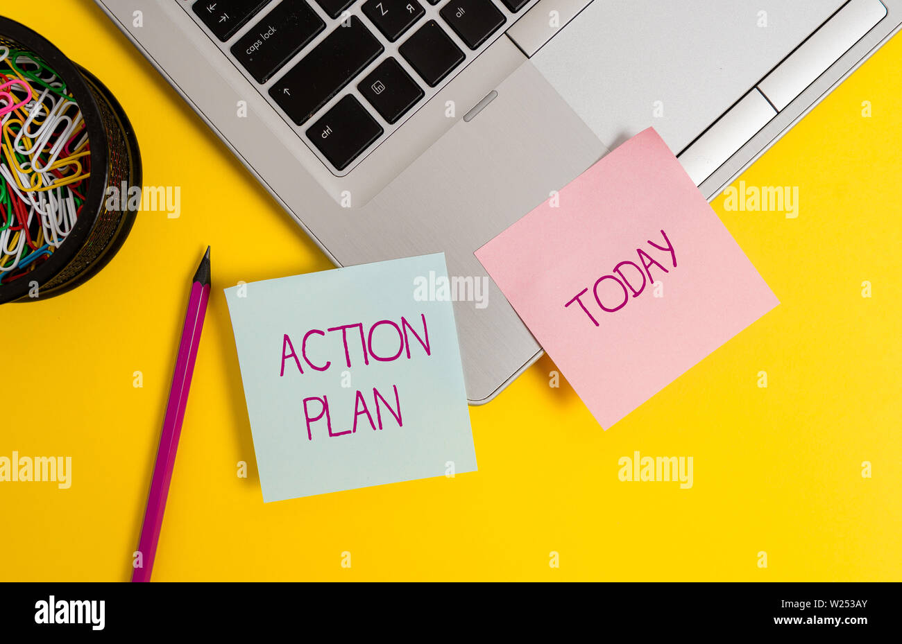 Text sign showing Action Plan. Business photo text proposed strategy or ...