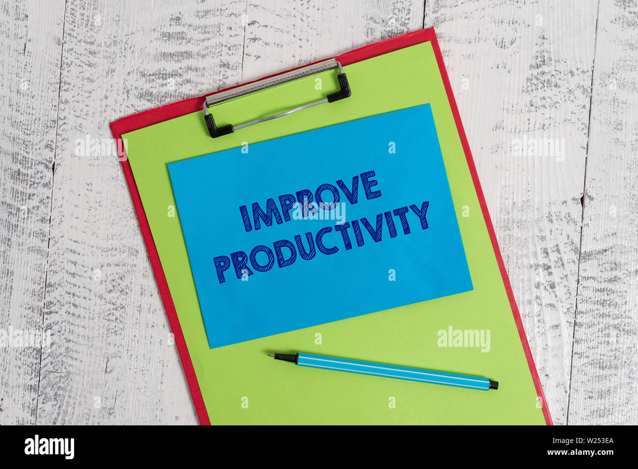 Text sign showing Improve Productivity. Business photo showcasing to ...